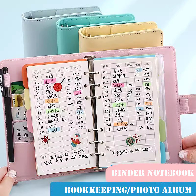 [on hand] 4pcs macaron binder a5 a6 photocard binder money organizer ...