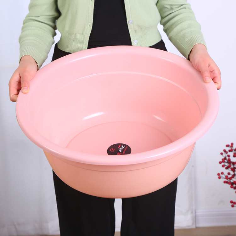 Diameter 50cm laundry basin home extra large plastic washbasin thickened durable baby bath basin ...