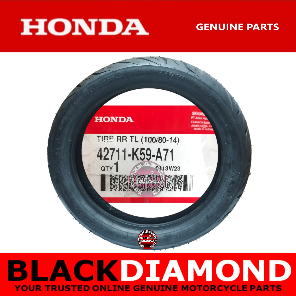 CLICK 125i V3 | CLICK 150i V2 GC | TIRE, REAR (100/80-14M/C 48P): PN ...