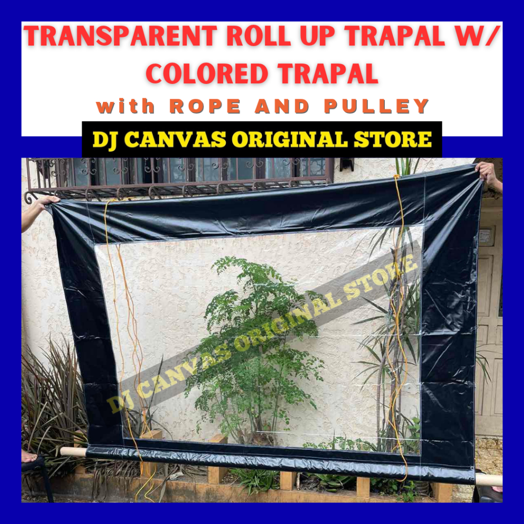 6FT x 6FT ⭐COMPLETE SET⭐ TRANSPARENT ROLL UP WITH COLORED TRAPAL WITH ...