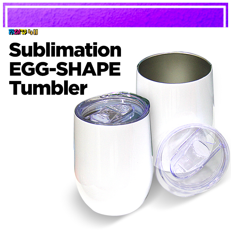 Stainless White Mug Egg Shape Tumbler 12oz Sublimation Egg Mug 350mL ...