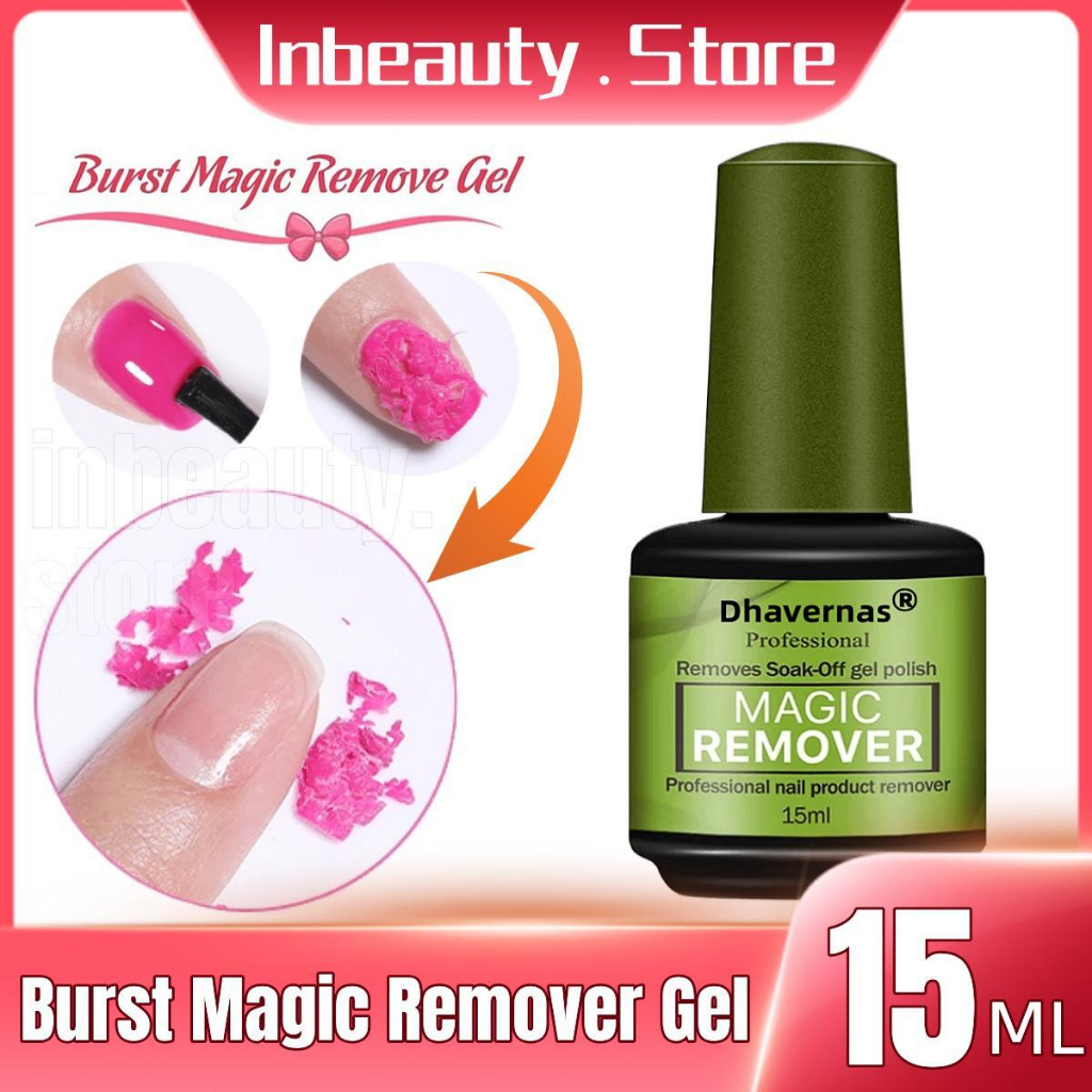 Nail Polish Remover Gel Burst Magic Polish Soak off gel Remover UV Gel ...