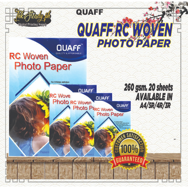 QUAFF Rc Woven 260GSM Photo Paper 【20pcs / pack】 | Shopee Philippines
