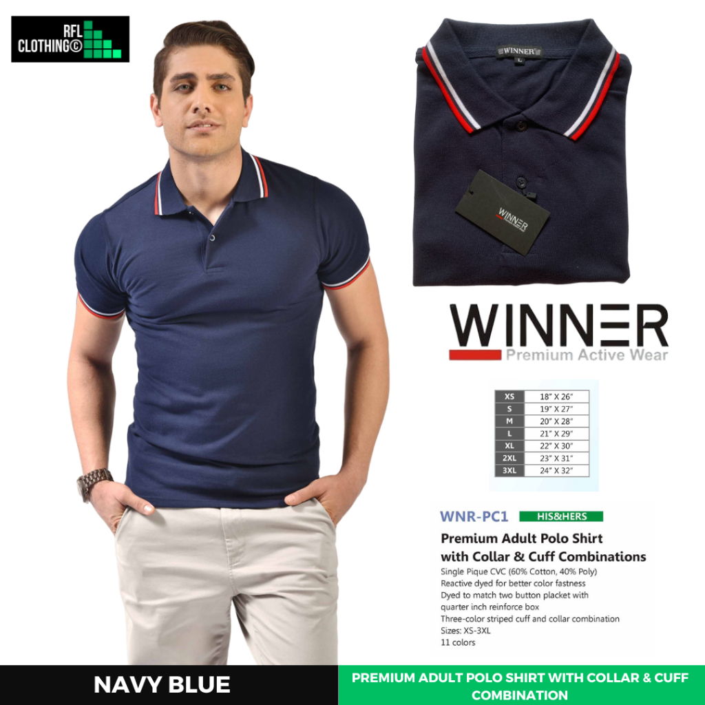 RFL | Polo Shirt Pique Cotton Winner Honeycomb Formal Casual Plain ...
