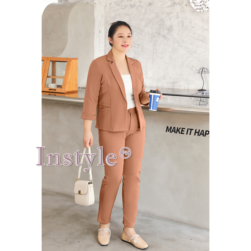Instyle Plus Size Coord Blazer And Trouser Pants Sets Formal Attire ...