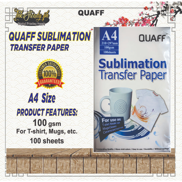 QUAFF Sublimation Paper 100GSM A4/100pcs | Shopee Philippines