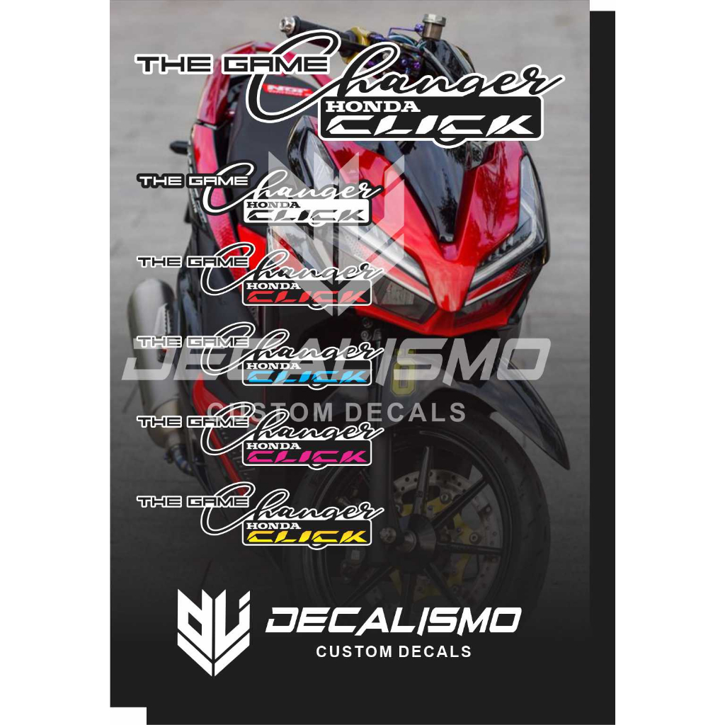Honda Click Game Changer Decal ( Waterproof ) | Shopee Philippines