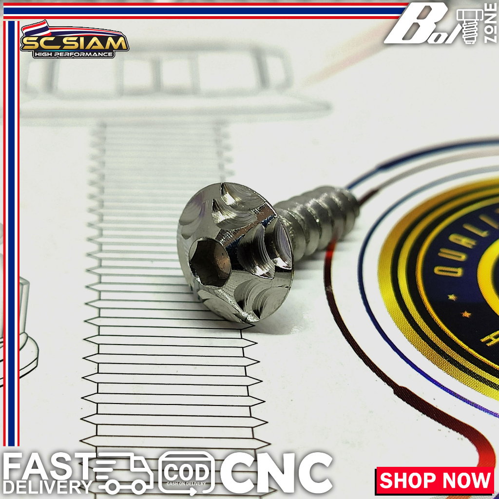 SC SIAM BODY SCREW STAR TYPE STAINLESS CNC FAIRINGS BOLTS / FLERINGS ...