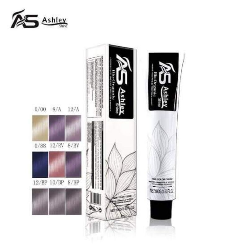 ASHLEY SHINE BIO-ORGANIC HAIR COLOR 12/BP BLUE PURPLE (100ML) | Shopee ...