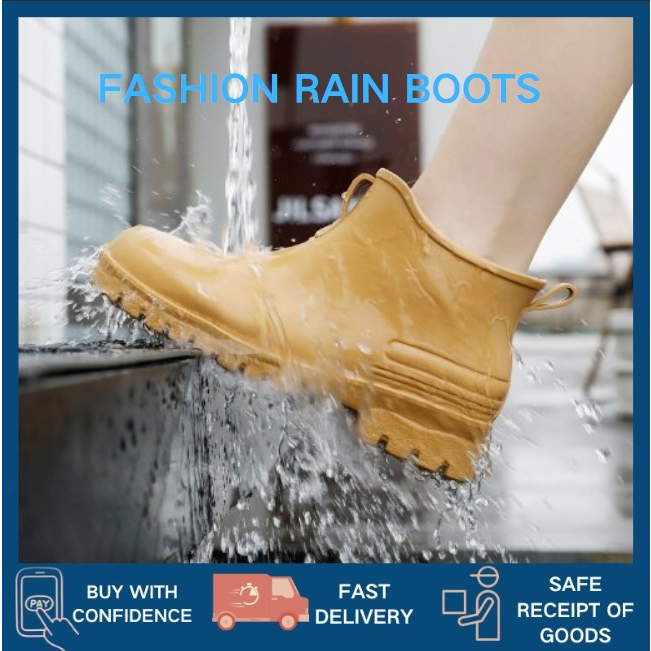 New Low Top Rain Shoes Outdoor Non-Slipbota For Men Fashion Rain Boots ...