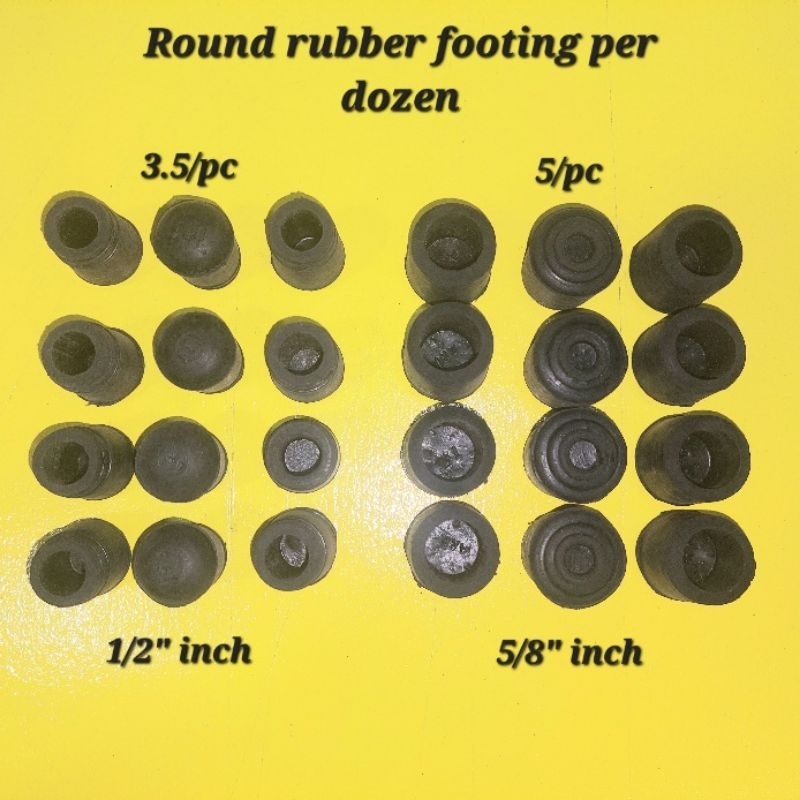 Round rubber footing-tips 1/2" and 5/8" inch/wholesale per dozen/rubber ...