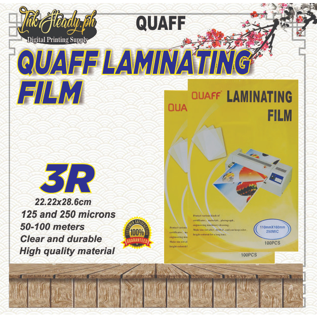 Quaff Laminating Film 3R SIZE( 250MIC / 125MIC ) | Shopee Philippines