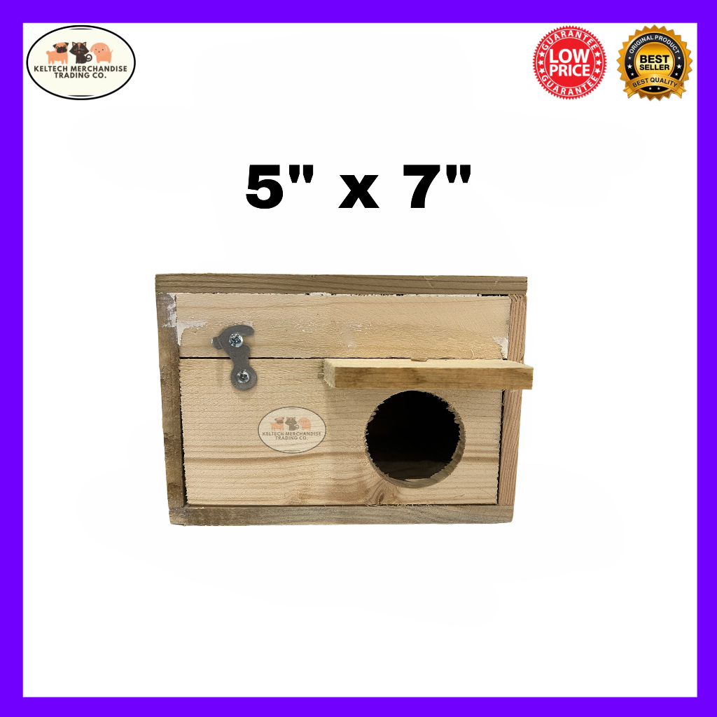 Bird Wooden Nest Box Nesting Breeding Home Palochina Material for ...