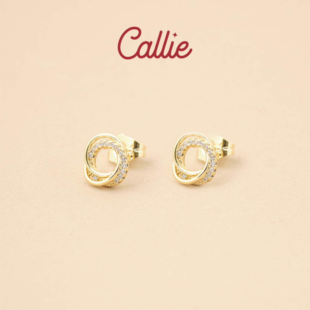 Callie 14k Gold Plated Karolin Stud Earrings Shop Callie | Shopee ...