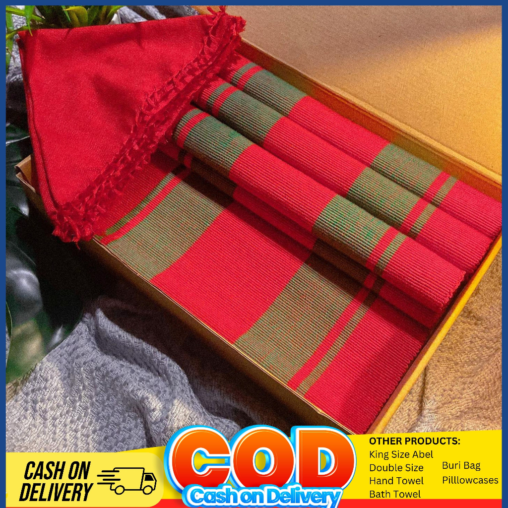 Vigan Iloco Inabel Table Runner 2.5 yards (Red and Green Design Only ...