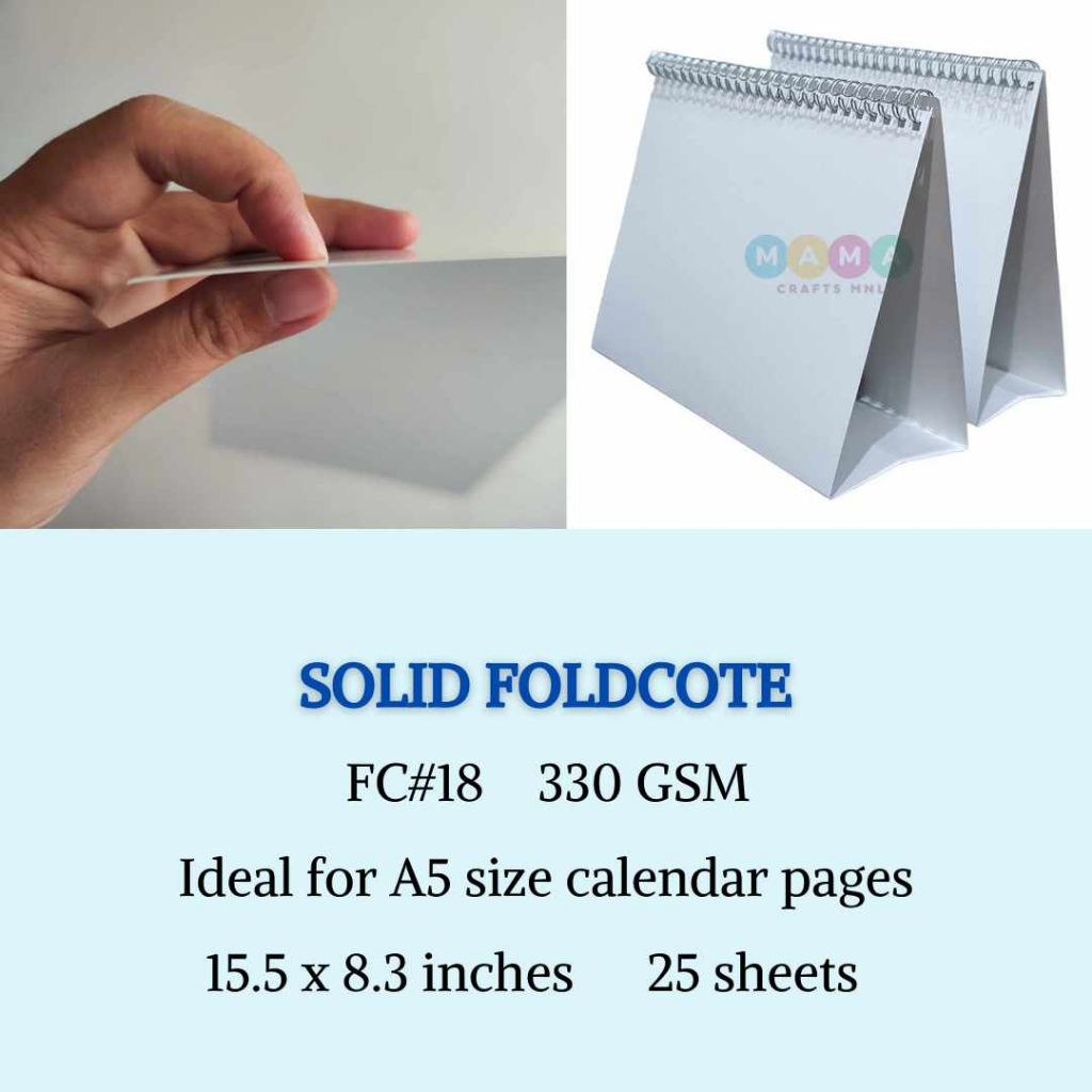 CALENDAR STAND SOLID FOLDCOTE - 25 pcs A5 (half of A4 paper size ...