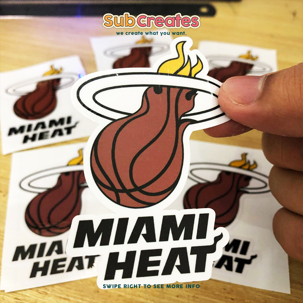 Miami Heat Logo NBA Sticker Waterproof Vinyl Die Cut (by SubCreates ...