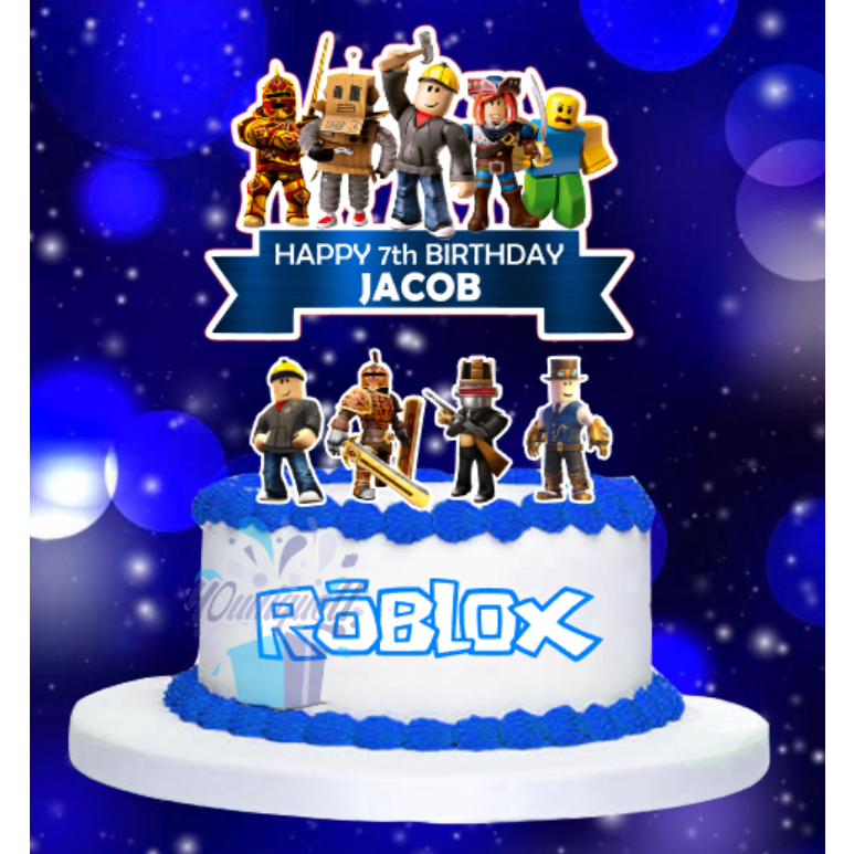 Roblox Boy Cake Topper (Customized Name and Age) | Shopee Philippines