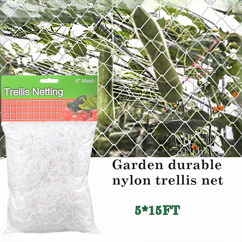 Garden Durable Nylon Trellis Net Plant Support for Climbing Plants Vine ...