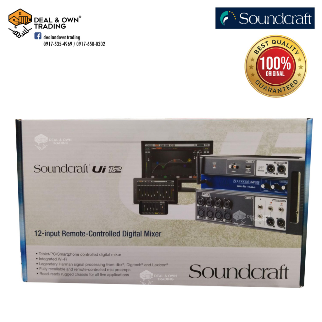 Original Soundcraft Ui12 12-channel Digital Mixer/USB Multi-Track ...