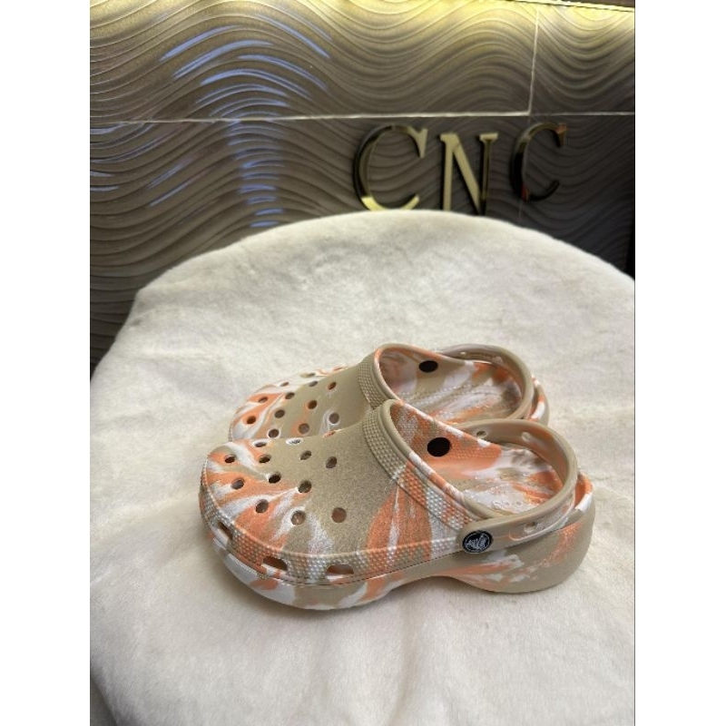 Crocs Classic Platform Marbled Clog Size W8 | Shopee Philippines