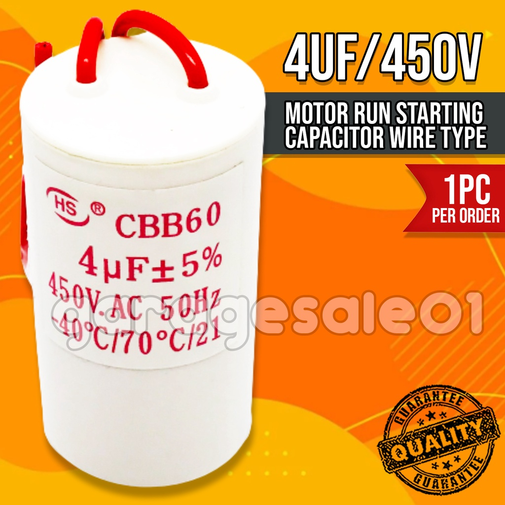 🟨Capacitor 4uf-- 40UF-90UF Starting / Running Capacitor washing pump ...