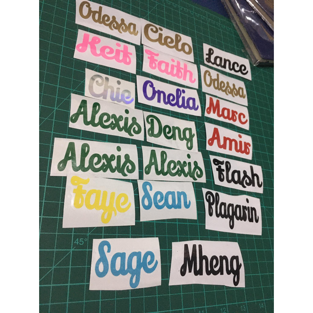 Customized Sticker Names 3x1.5inches Size / min 3names per order ...