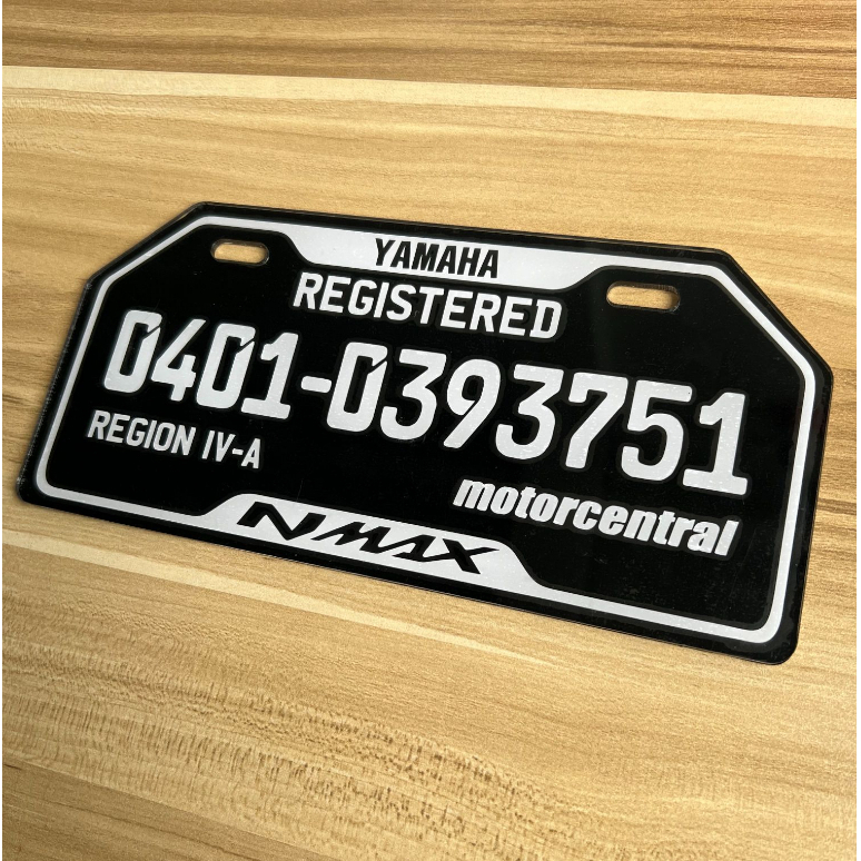 Custom Motorcycle Plate Black and white 3mm Acrylic | Shopee Philippines