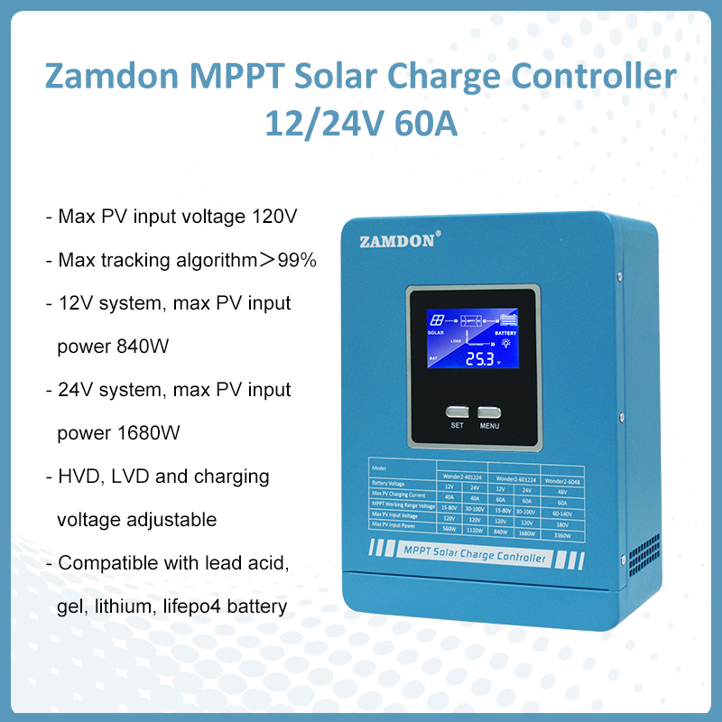Zamdon MPPT Solar Charge Controller 60A 12/24V | Shopee Philippines