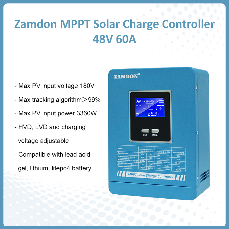 Zamdon MPPT Solar Charge Controller 60A 48V | Shopee Philippines