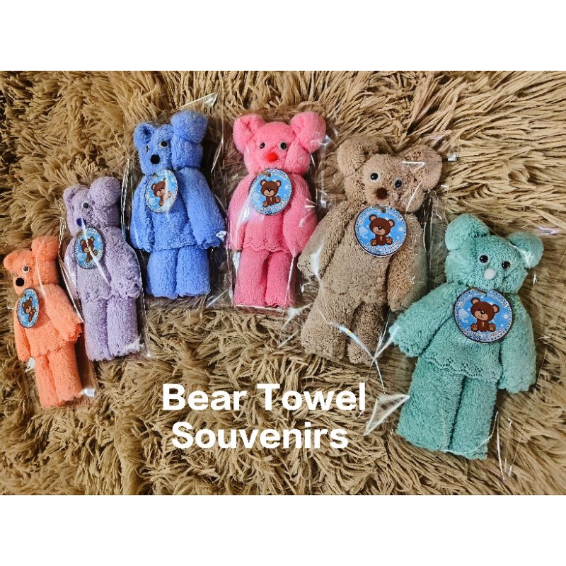 Bear Theme Hand Towel Souvenirs FREE layout | Shopee Philippines