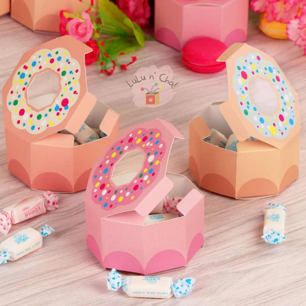 (3pcs) Octagon Donut Box Perfect for Party Giveaways | Shopee Philippines