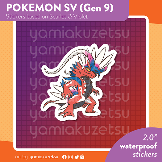 Pokemon SV Scarlet Violet stickers by yamiakuzetsu | Shopee Philippines