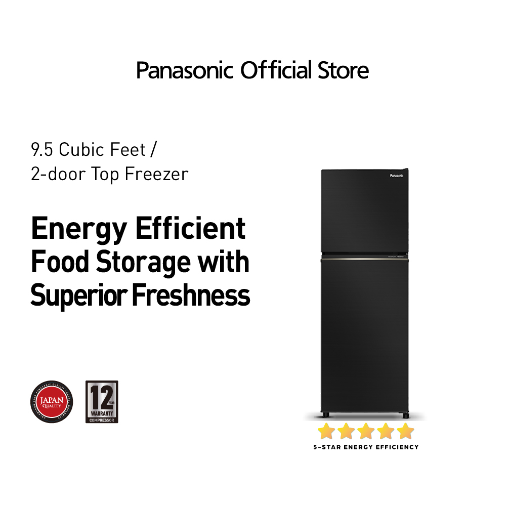 Panasonic NR-BP272VD 9.5 cu.ft Deluxe Prime No-Frost Inverter Two Door ...