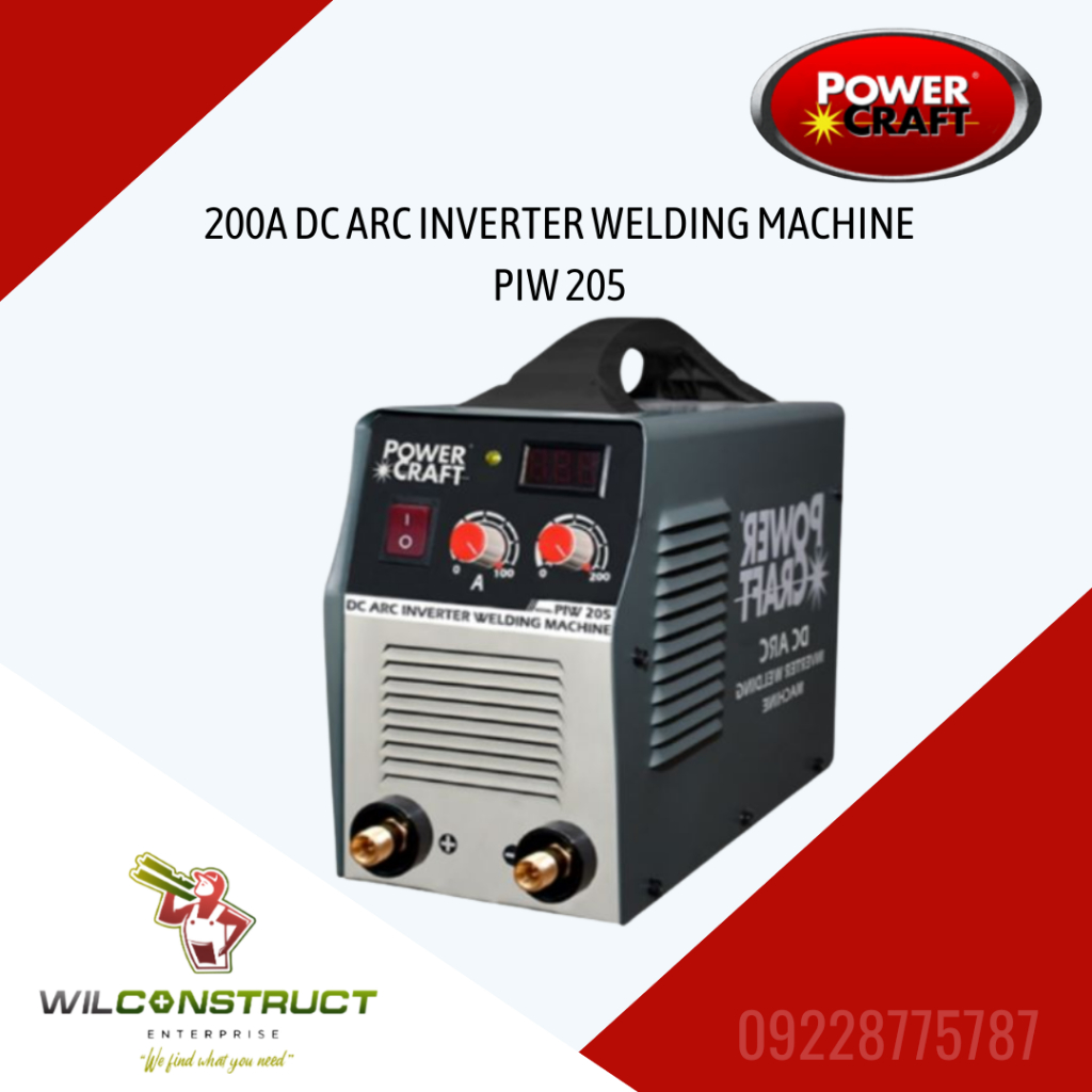 POWERCRAFT PIW 205 DC Arc Inverter Welding Machine (200A) | Shopee ...