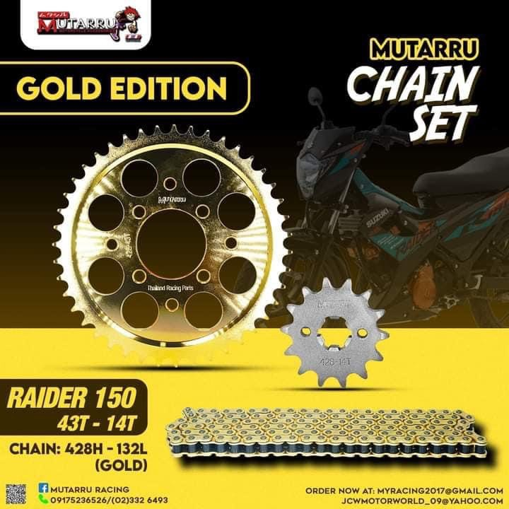 MUTRRU CHAINSET RAIDER 150 reborn/Fi (39T,41T,42T,43T,45T)(CHROME ...