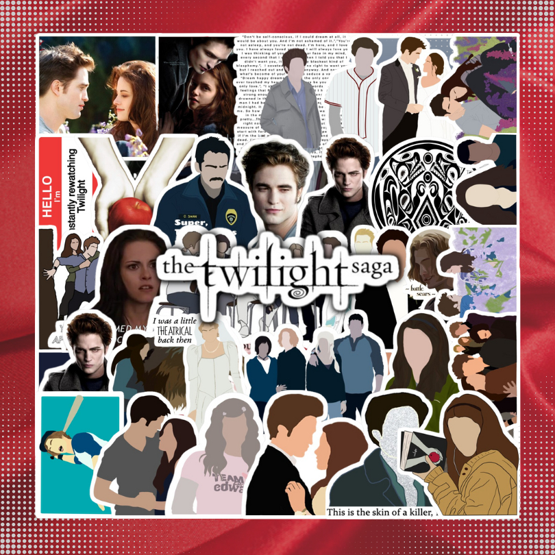 50 PCS| TWILIGHT SERIES STICKERS BELLA EDWARD CULLEN WATERPROOF ...
