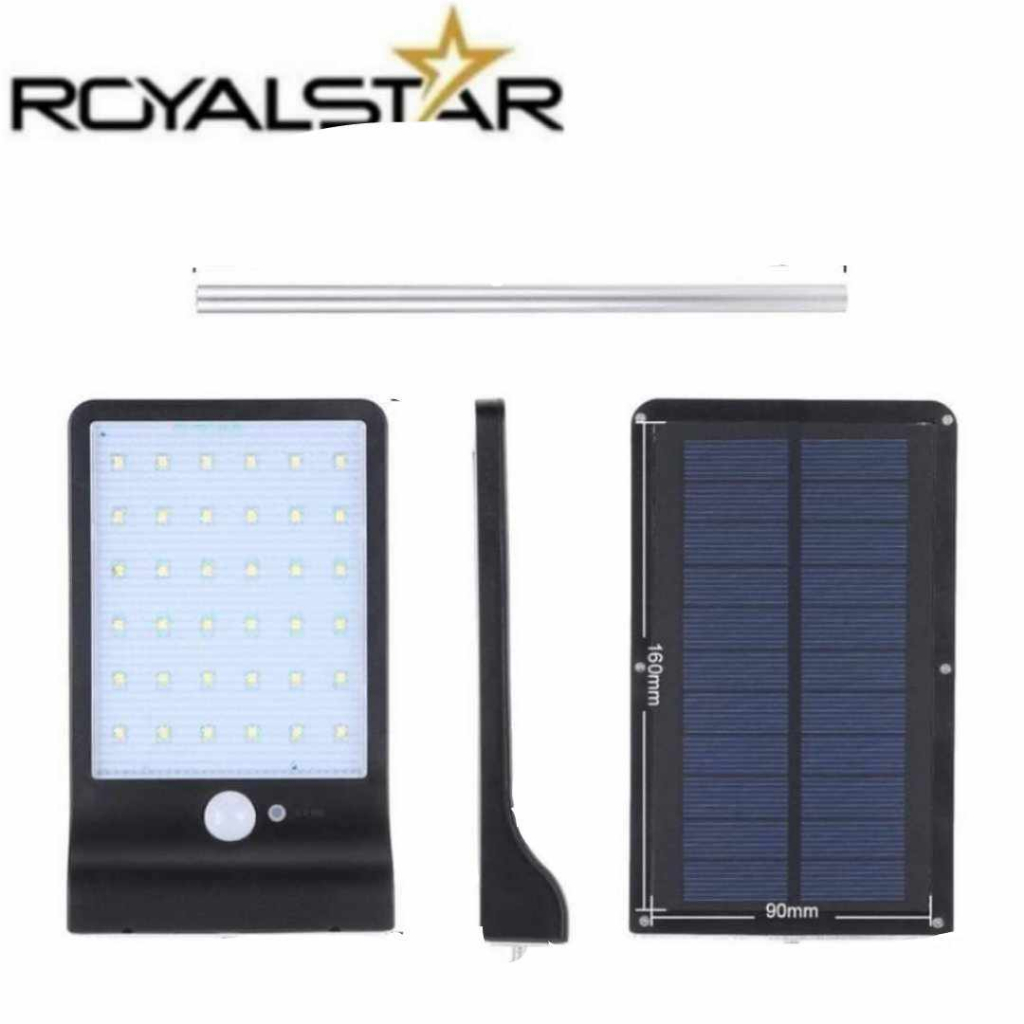 6V 2.5W 36 LED IP44 Solar Powered Energy PIR Motion Sensor Wall Lamp ...