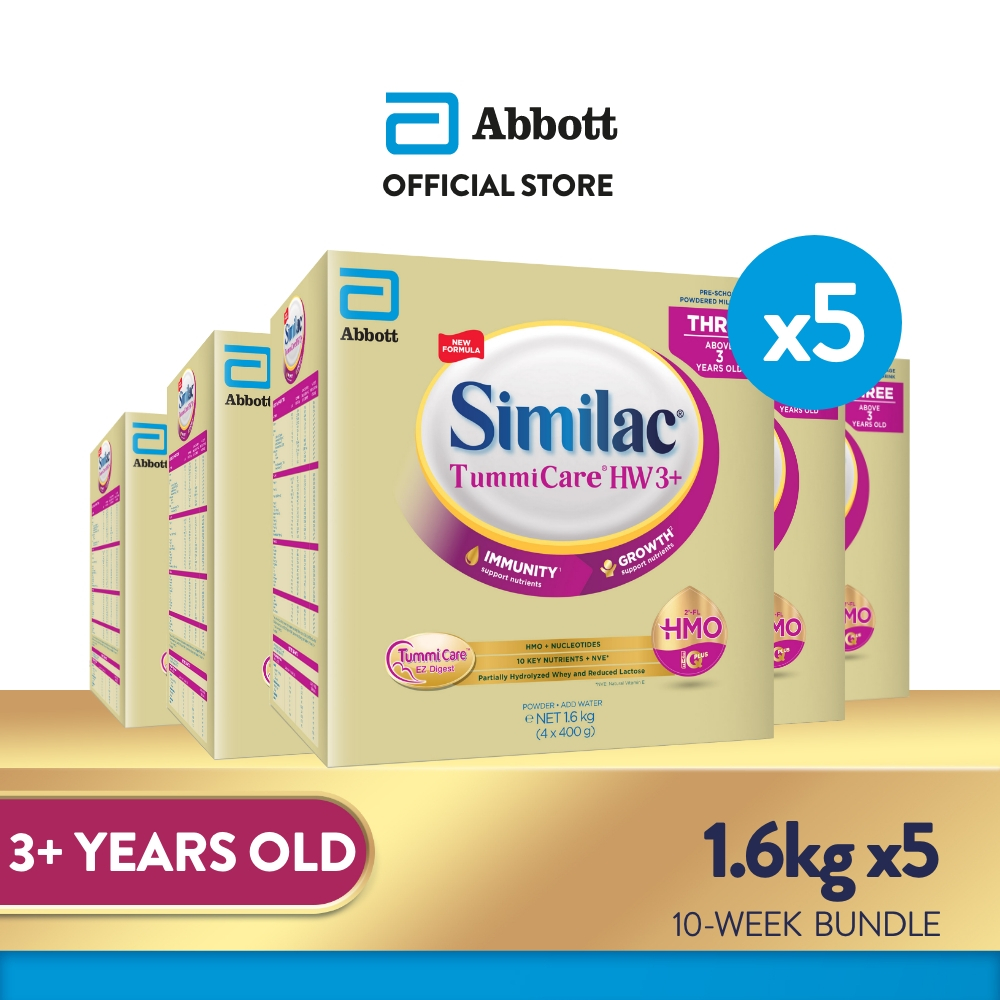Similac TummiCare HW 3+ 1.6kg Bundle of 5 for Kids Above 3 Years Old ...