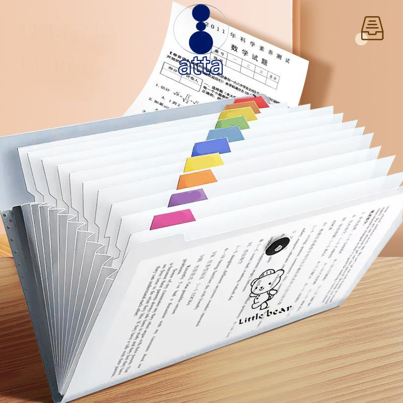 5/8/12 Pockets A4 Multi-Layer Folder Expanding File Paper Organizer ...