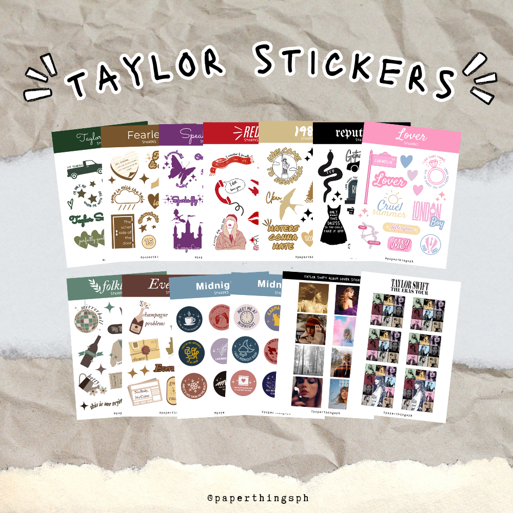 Taylor Stickers by Paperthingsph | Shopee Philippines