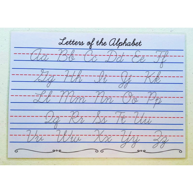 Cursive Letters of the Alphabet Tracing Laminated A4 size | Shopee ...