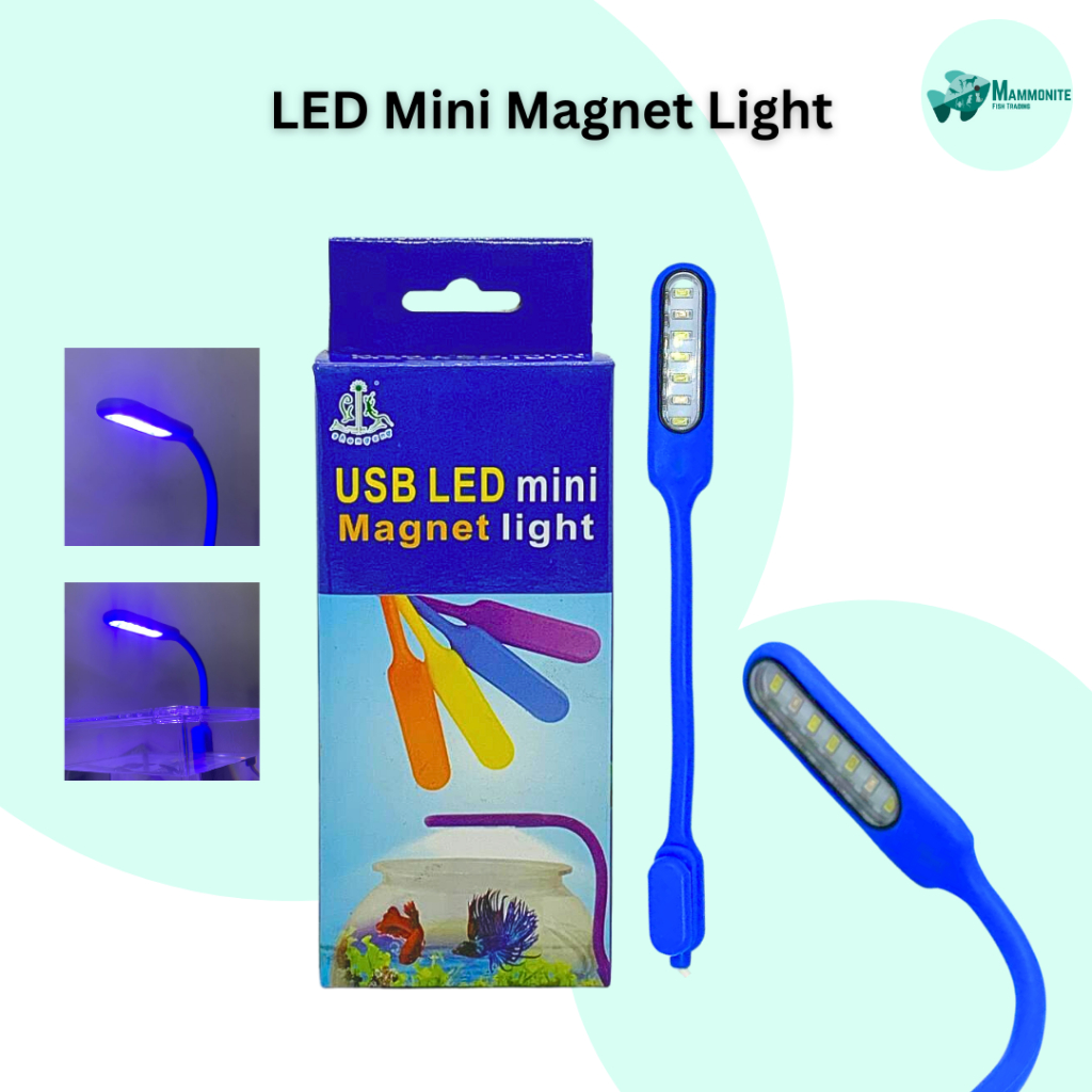 USB LED Mini Magnet Fish Bowl Light for Mini Aquarium Tanks Betta Tank ...
