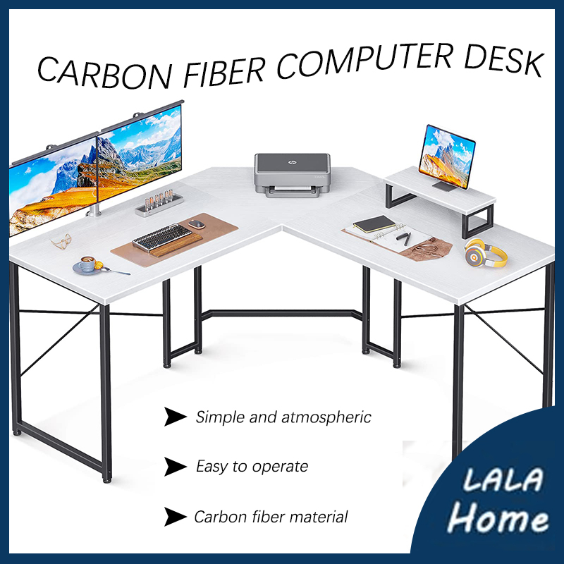 Carbon Fiber Desktop Computer Desk Household Simple Modern Double ...