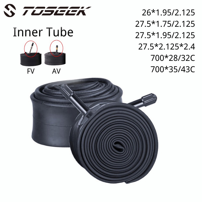 TOSEEK Bicycle Inner Tube Bike Interior 26/27.5/29/700c MTB RB Inner ...