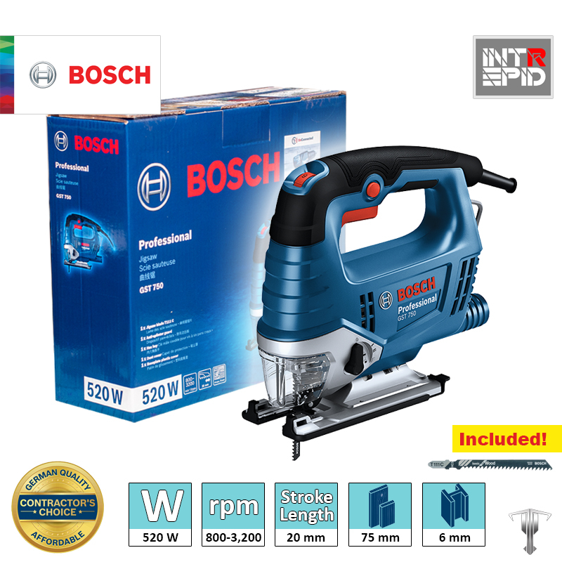 Bosch GST 750 Professional 520 W Jigsaw Contractor's Choice | Shopee ...