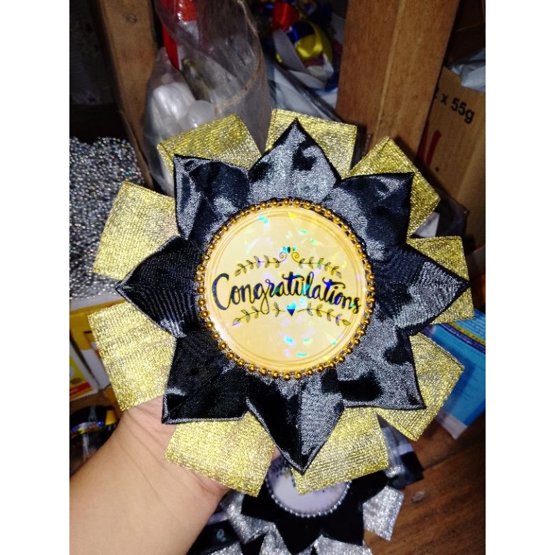 Black Design Lei Pendant(Congratulations/any Logo) Ribbons | Shopee ...