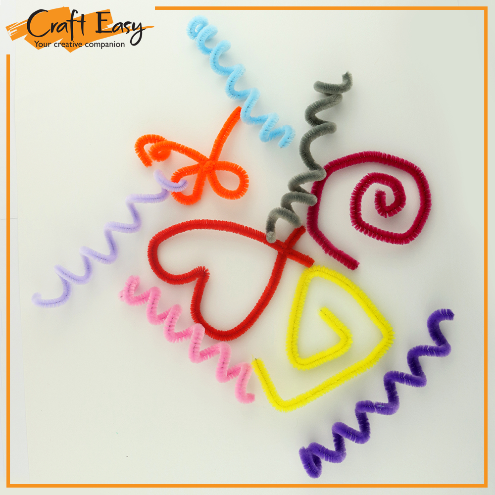 Craft Easy Fuzzy Wires Solid Color Set (Assorted Colors) 12 pcs ...