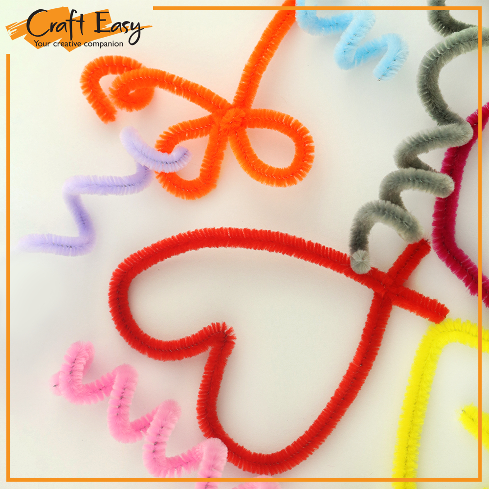 Craft Easy Fuzzy Wires Solid Color Set (Assorted Colors) 12 pcs ...