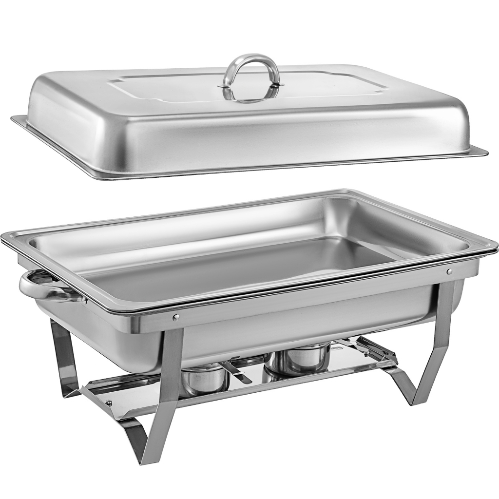 Stainless Steel Chafing Dish Buffet Chafes Set with Fold-able Frame ...